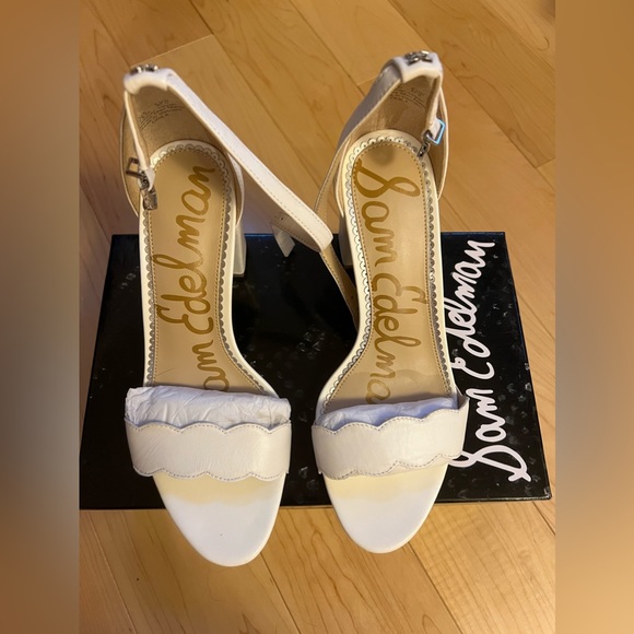 Sam Edelman | Shoes | Brand New With Box Sam Eldeman White Block Heel ...